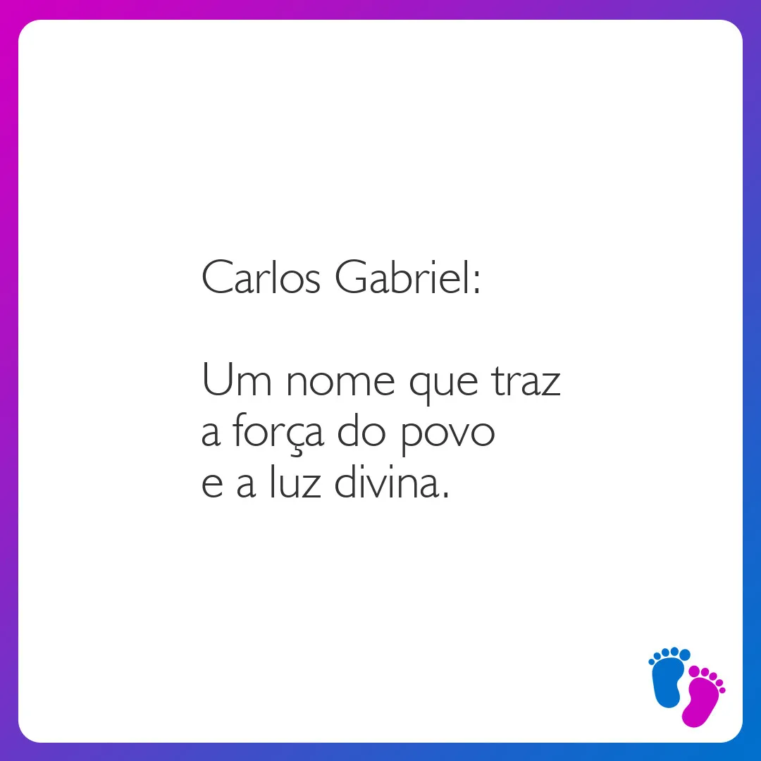 Carlos Gabriel | Significado, origem e curiosidades do nome