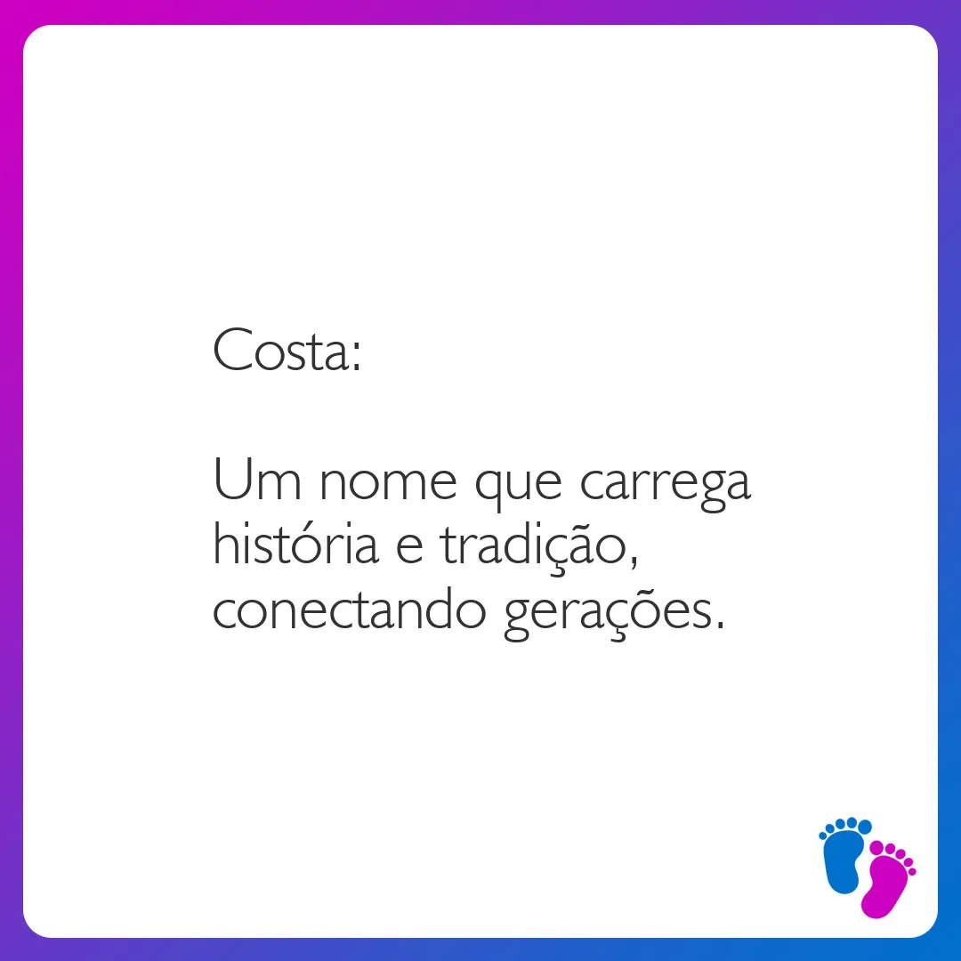 Costa | Significado, origem e curiosidades do nome