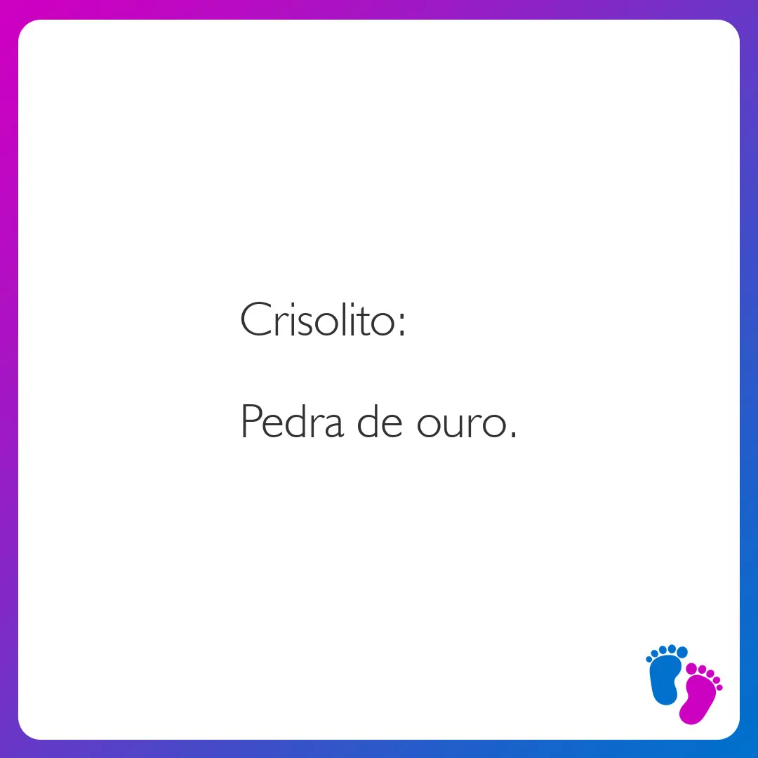 Crisolito | Significado, origem e curiosidades do nome