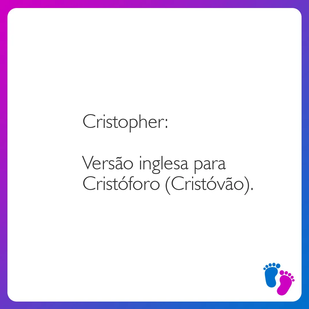 Cristopher | Significado, origem e curiosidades do nome