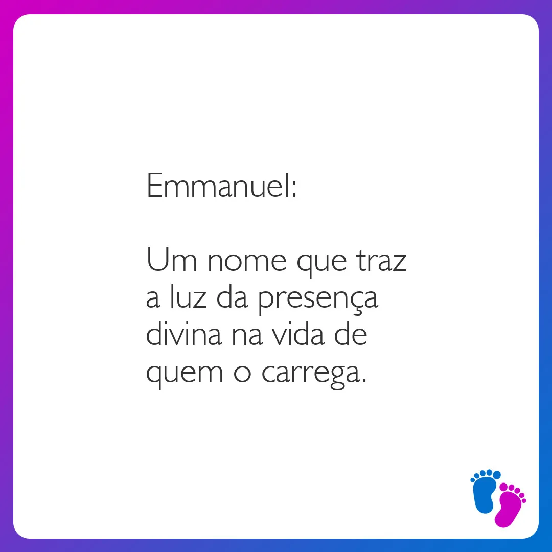 Emmanuel | Significado, origem e curiosidades do nome