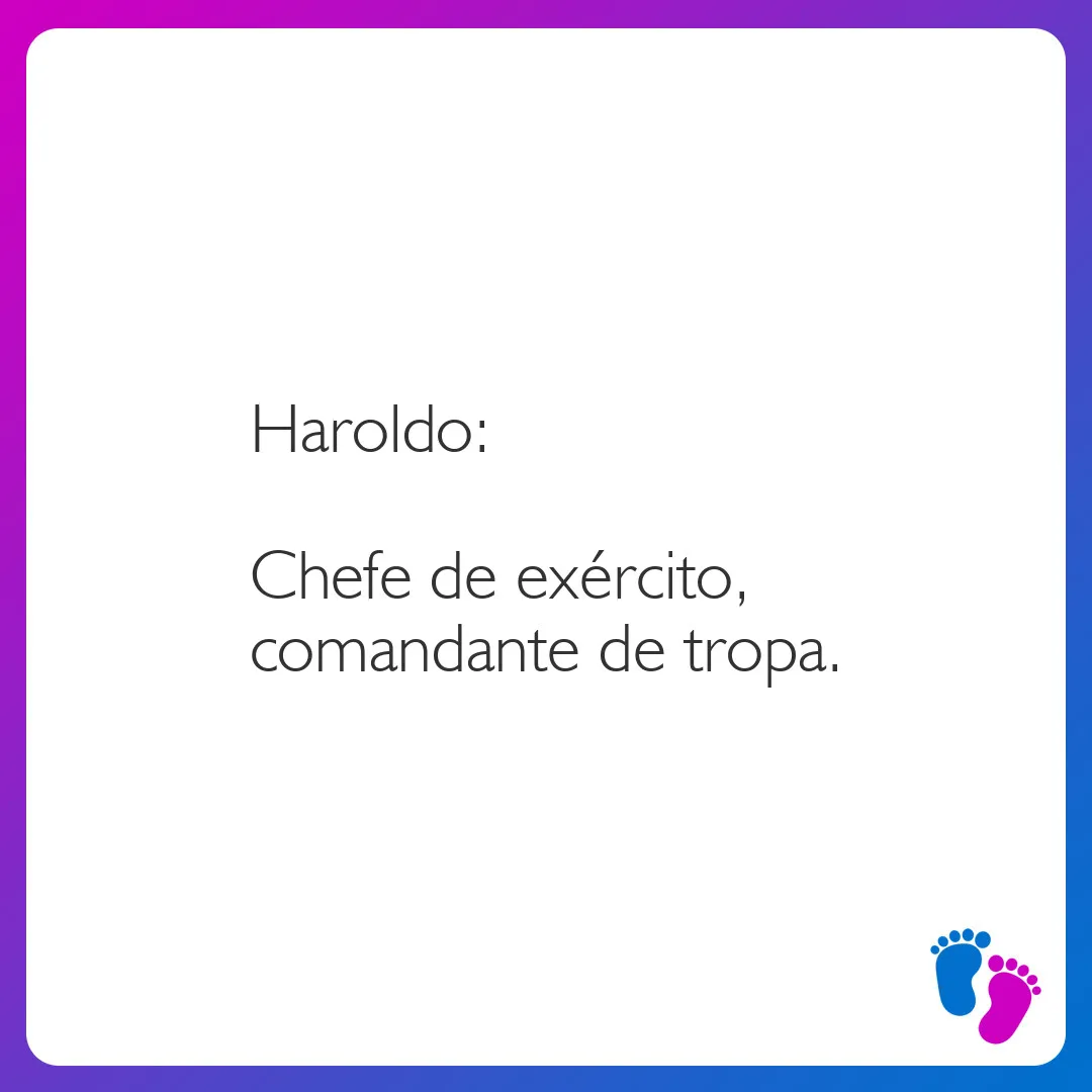 Haroldo | Significado, origem e curiosidades do nome