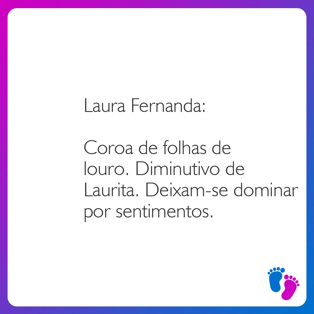 Laura Fernanda | Significado, origem e curiosidades do nome