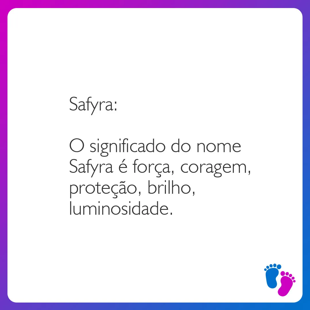 Safyra | Significado, origem e curiosidades do nome