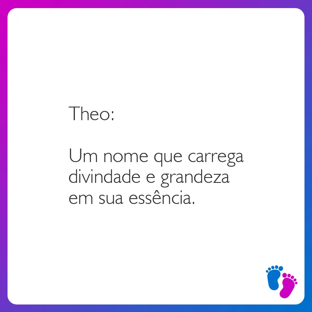 Theo | Significado, origem e curiosidades do nome